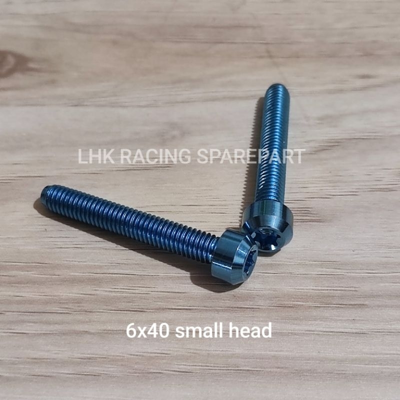 Jual Baut titanium probolt 6x40 drat 10 small head original titanium | Shopee Indonesia