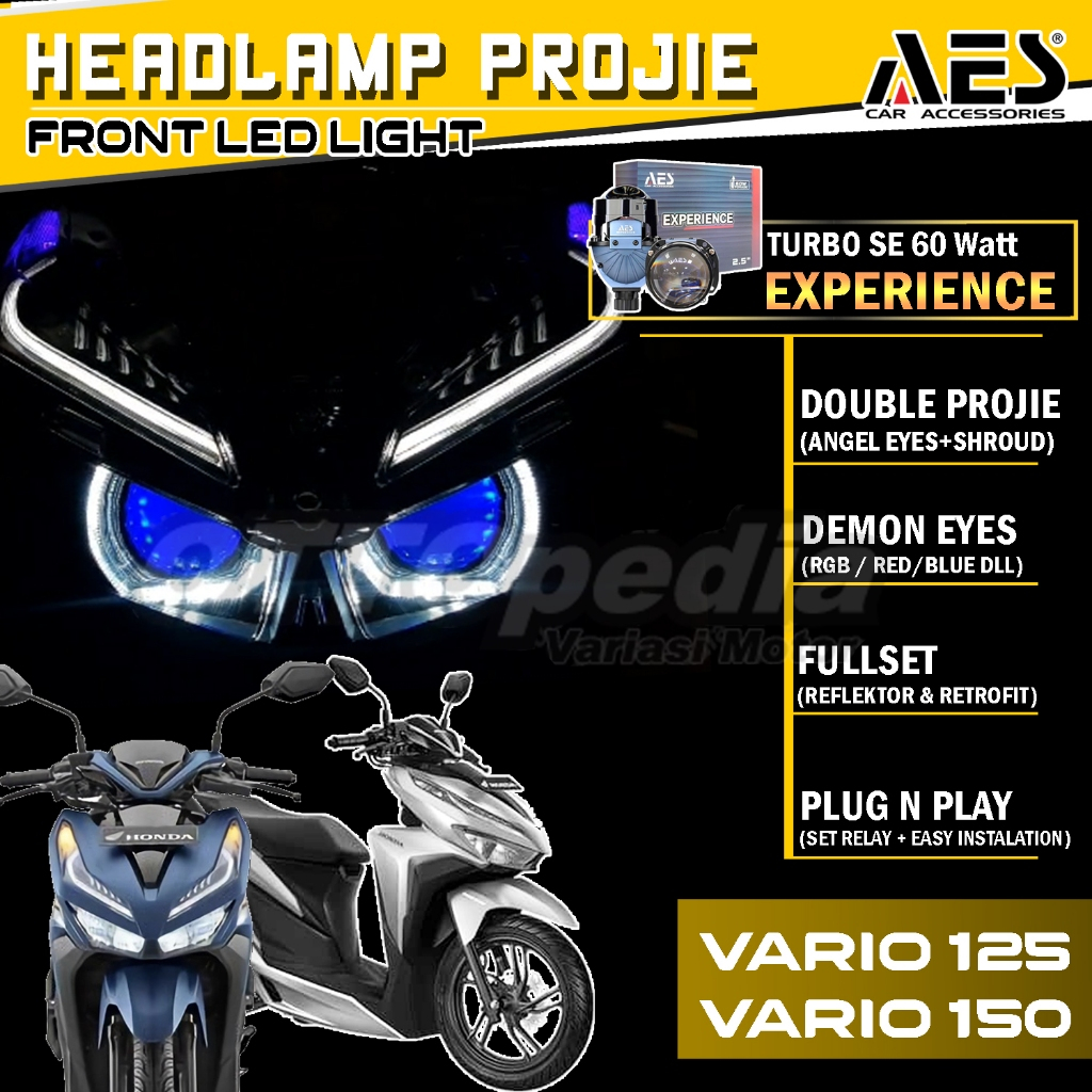 Jual Projie BILED AES Pnp VARIO 125 2018-2024 VARIO 150 NEW K59J HEADLAMP TURBO SE EXPERIENCE ...