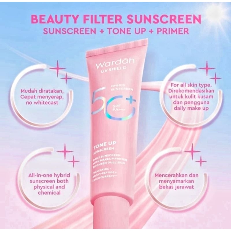 Jual [Ori&New] WARDAH UV SHIELD TONE UP SUNSCREEN SPF 50+ PA+++ : ALL ...