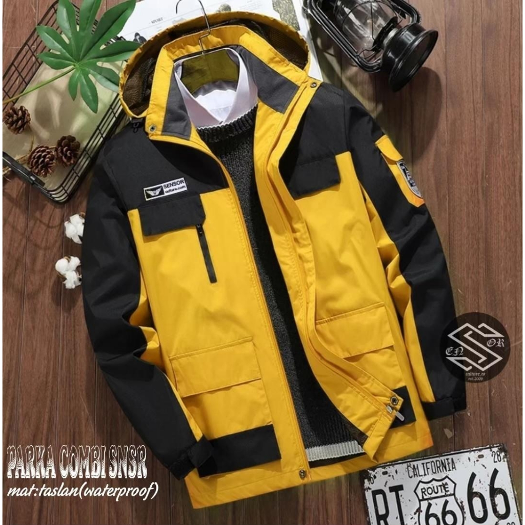Jual Jaket Parka Taslan Combi Sensor - Jaket Taslan Waterproof - Jaket ...