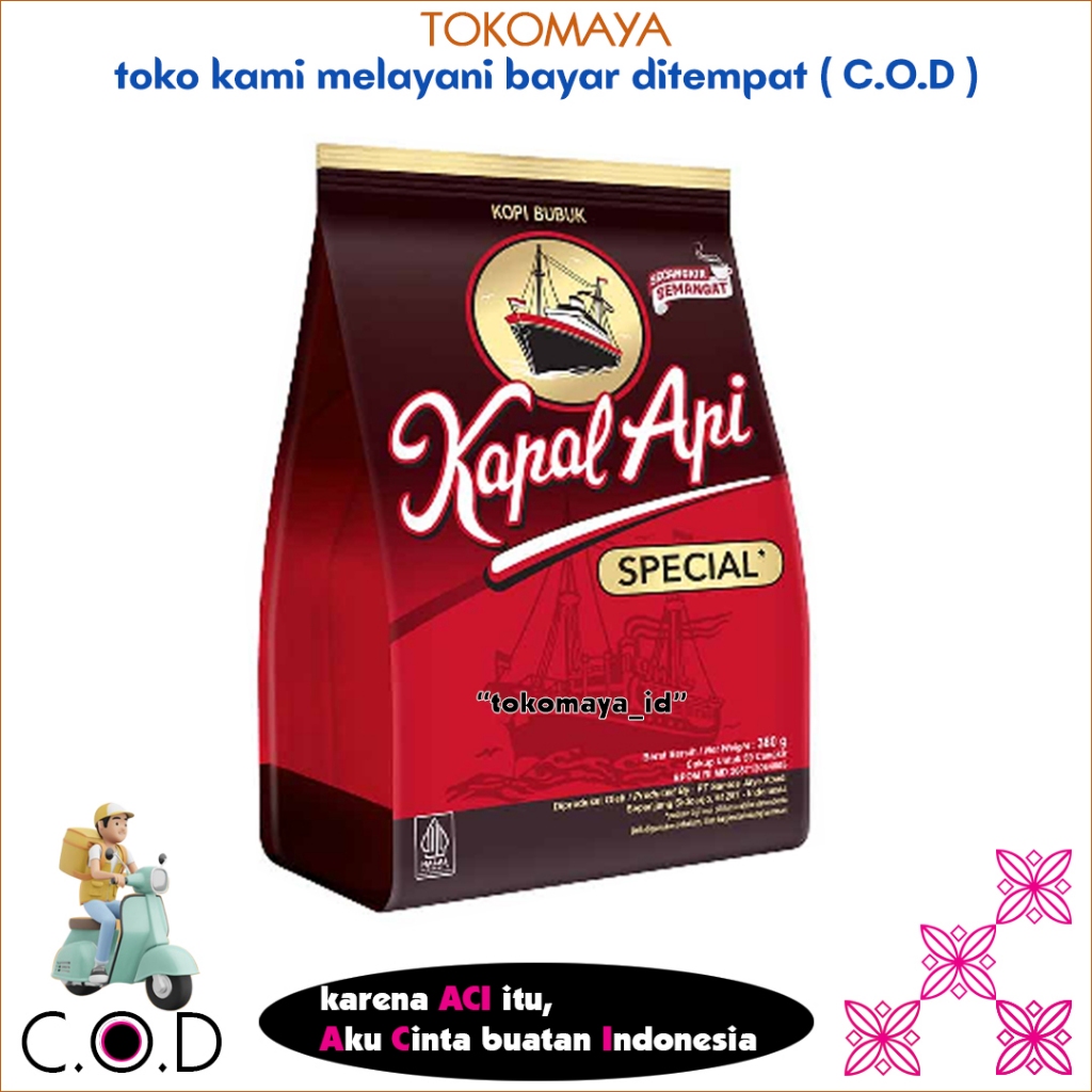 Jual KAPAL API SPECIAL 350 GR - KOPI BUBUK HITAM TANPA GULA | Shopee Indonesia