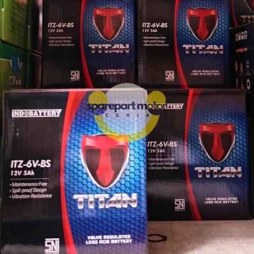 Jual AKI INDOBATTERY ITZ-6V-BS 12V 5Ah ORIGINAL (ACCU | AKI KERING) | AKI TITAN | AKI KERING ...