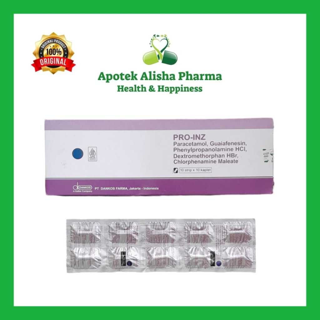 Jual Pro-Inz Tablet Strip isi 10 Kaplet - Pro Inz Obat Batuk Flu Demam ...