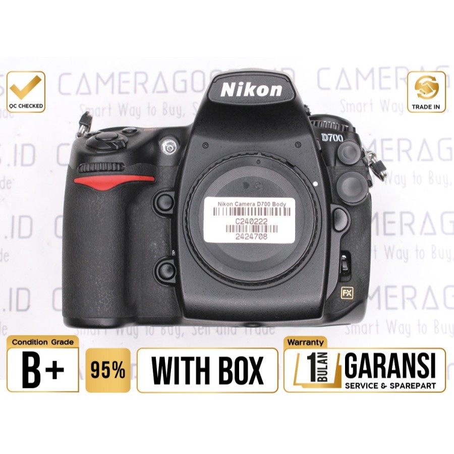 Jual Nikon Camera D700 DSLR Full Frame Body Only - Grade B+ - C240222 Kamera Profesional Digital ...