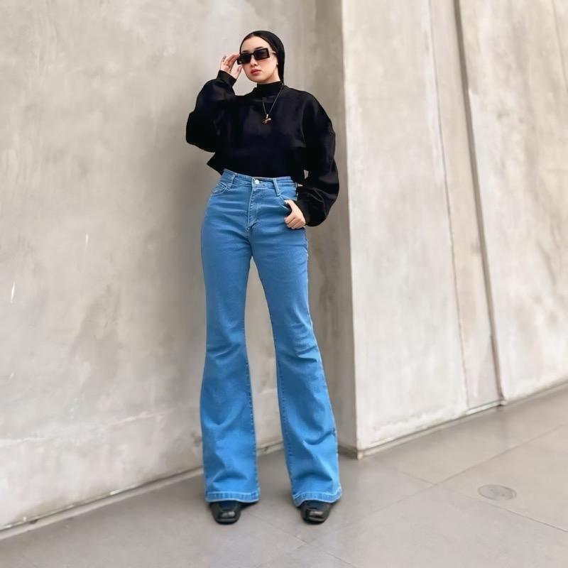 Jual FASHIONKUY- Cutbray jeans wanita highwaist-Cutbray jeans HW ...