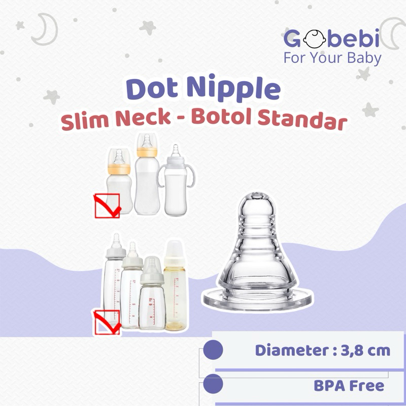 Jual Dot Botol Slim Neck Peristaltic Leher Kecil - Diameter 3.8 cm ...