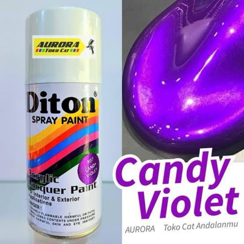 Jual Cat Pilok Diton Spray Paint 807 Candy Tone Violet 300ml Candytone ...