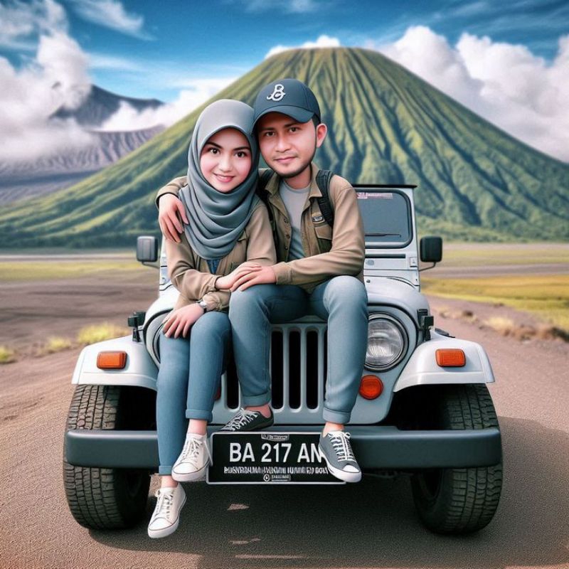 Jual jasa edit foto karikatur pasangan romantis elegan termurah ...