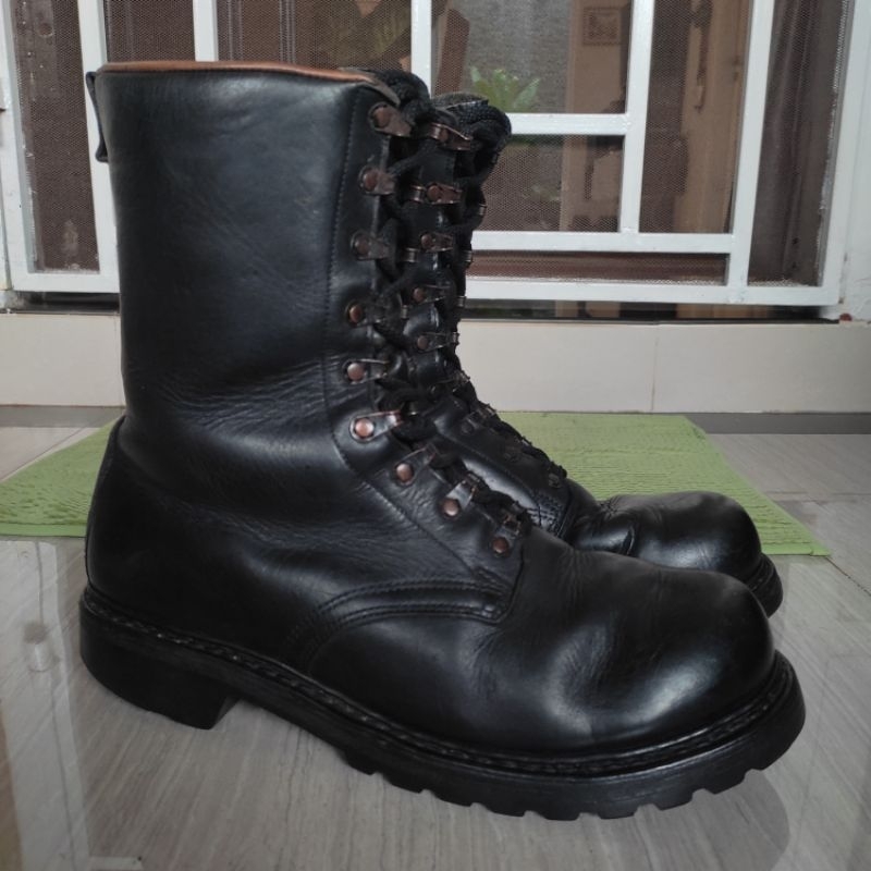 Jual Bundeswehr Vintage Military Germany Combat High Boots Biker Boots ...
