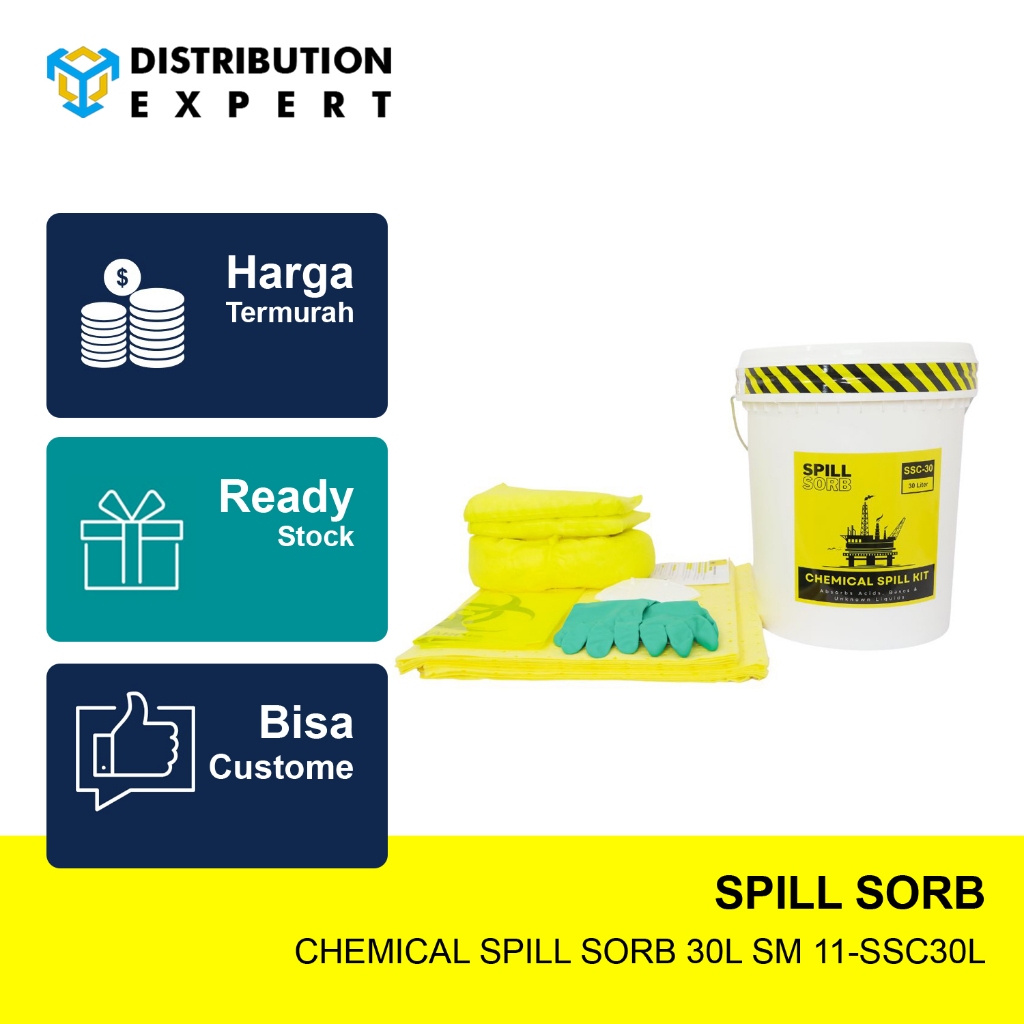 Jual Spill Kit Chemicall Spill Sorb CHEMICAL SPILL SORB 30L | Shopee ...