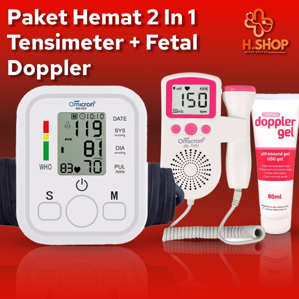 Jual Paket Hemat 2 In 1 Tensimeter Digital Taff Omicron Alat Tensi ...