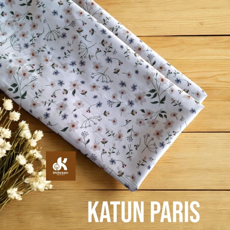 Jual kain katun paris motif bunga | Shopee Indonesia