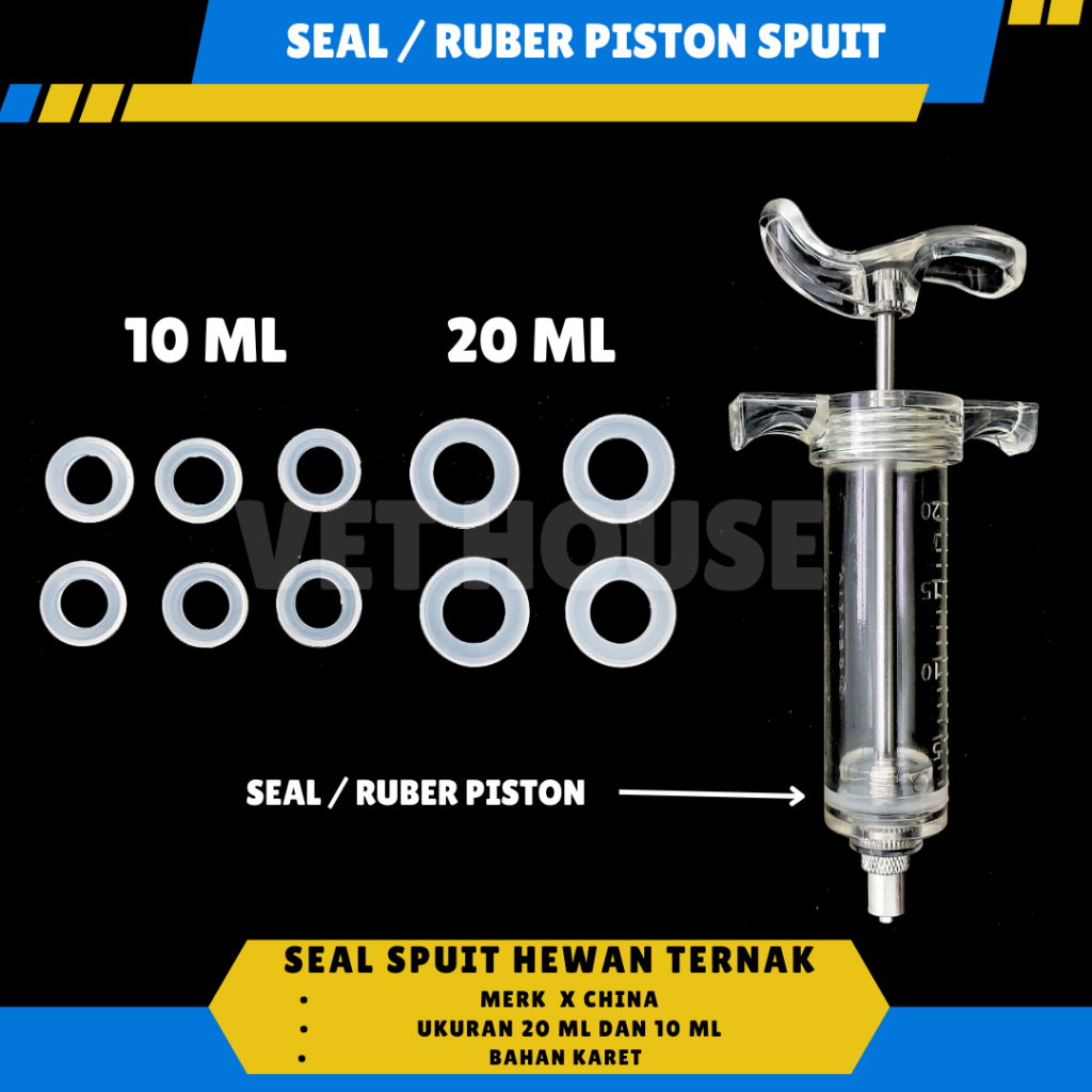 Jual KARET SEAL SPUIT HEWAN TERNAK KARET SYRINGE SPUIT HEWAN TERNAK ...
