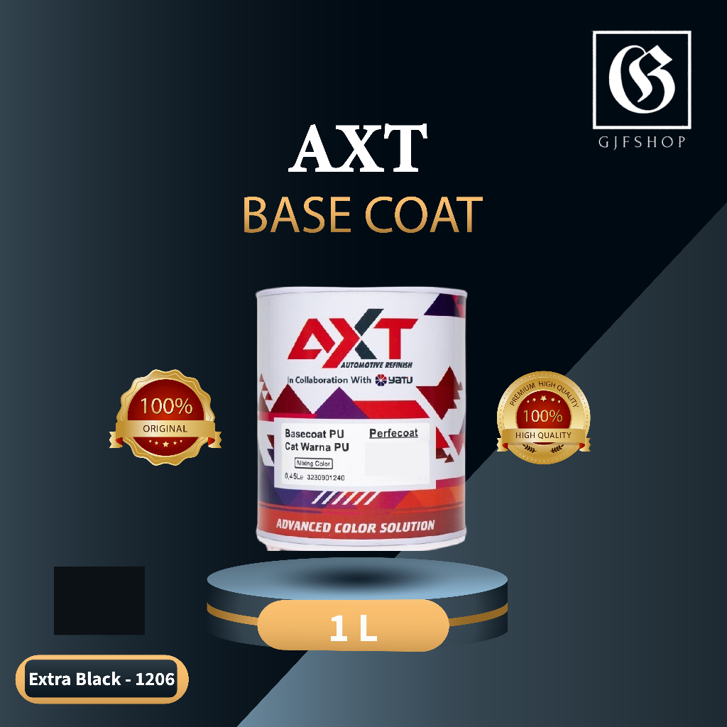 Jual Cat PU Polyurethane 1K AXT Basecoat Extra Black PC-1206 1L ...