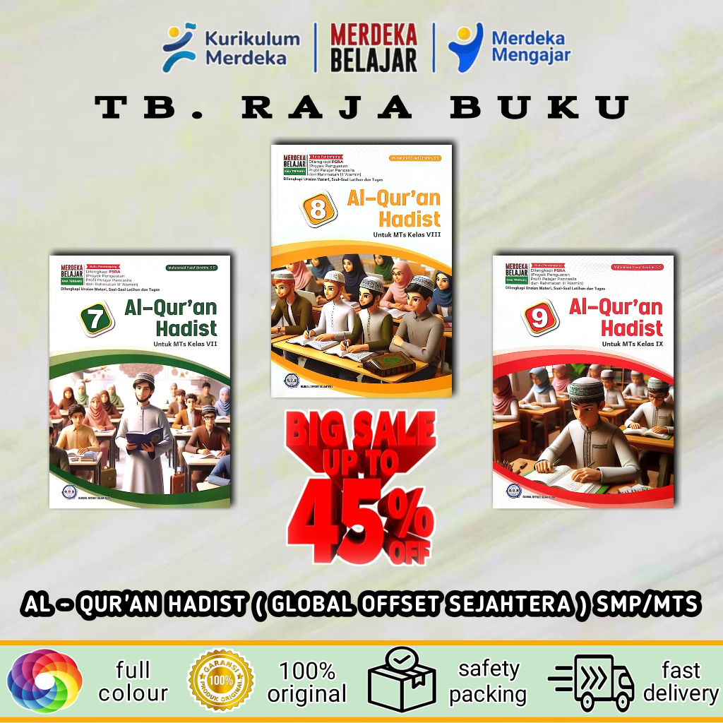 Jual Buku Siswa Pendamping AL-QUR'AN HADIST, KMA 450 Kelas 7,8,9 SMP Kurikulum Merdeka - Global ...