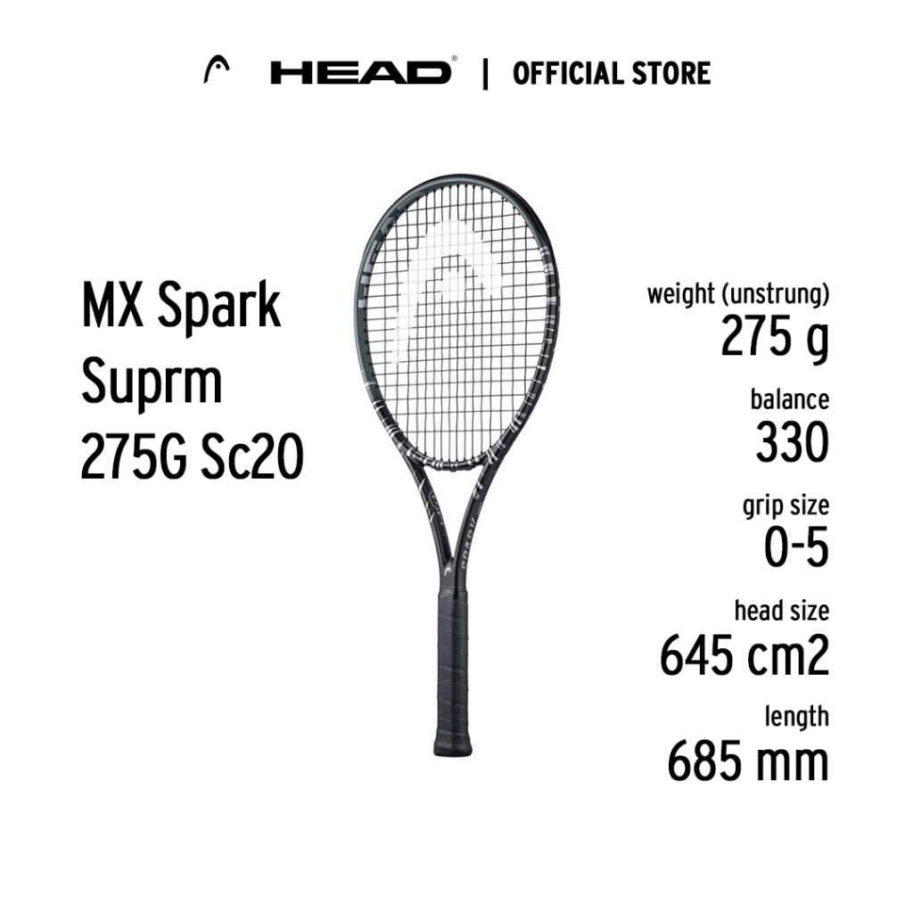 Jual HEAD Tennis Racket MX Spark Series 2024 - Raket Tennis Terpasang ...