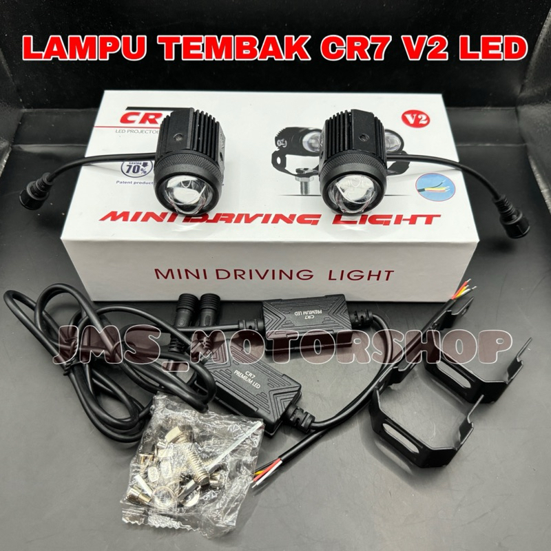 Jual Lampu tembak laser + kipas V2 LED CR7 - mini driving light high ...
