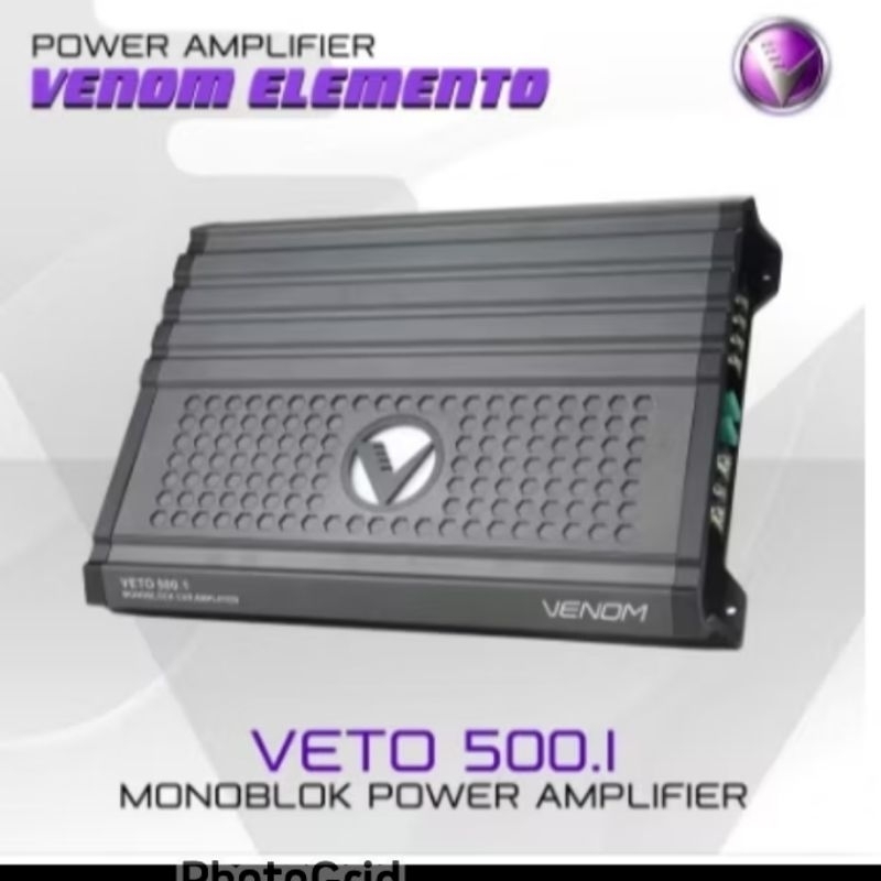 Jual Power Monoblock Venom Veto 500.1 Amplifier Monoblock Audio Mobil ...