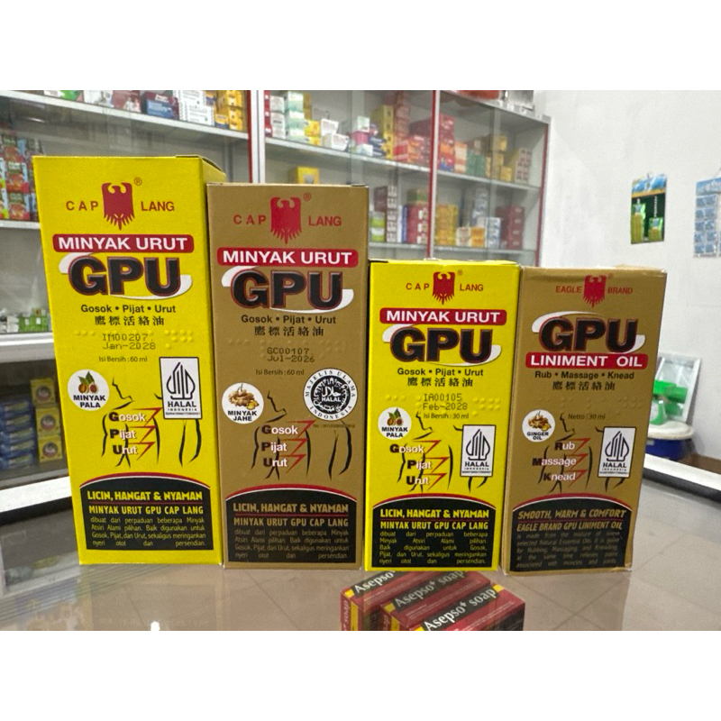 Jual minyak gpu jahe/pala/mintak urut/minyak gosok/minyak pijat ...