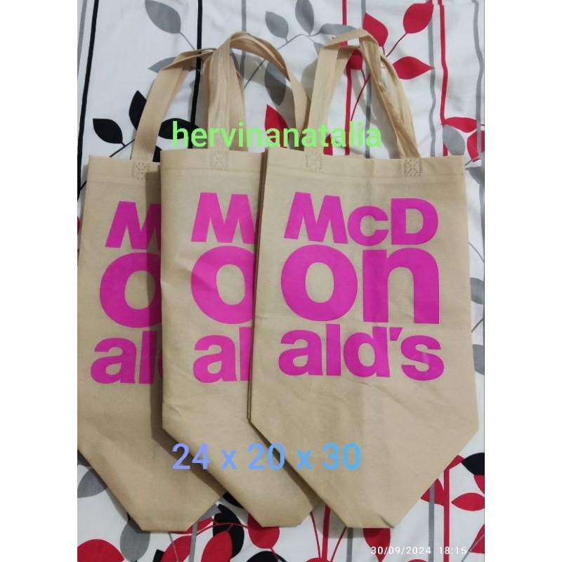 Jual Tas Belanja / Tote Bag / Goodie Bag Mcd, Erafone, Doner Kebab ...