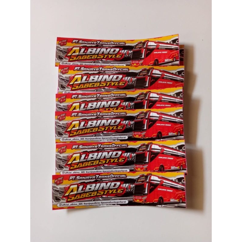 Jual stiker bus albino dari sanjaya trans dengan versi terbaru keren ...