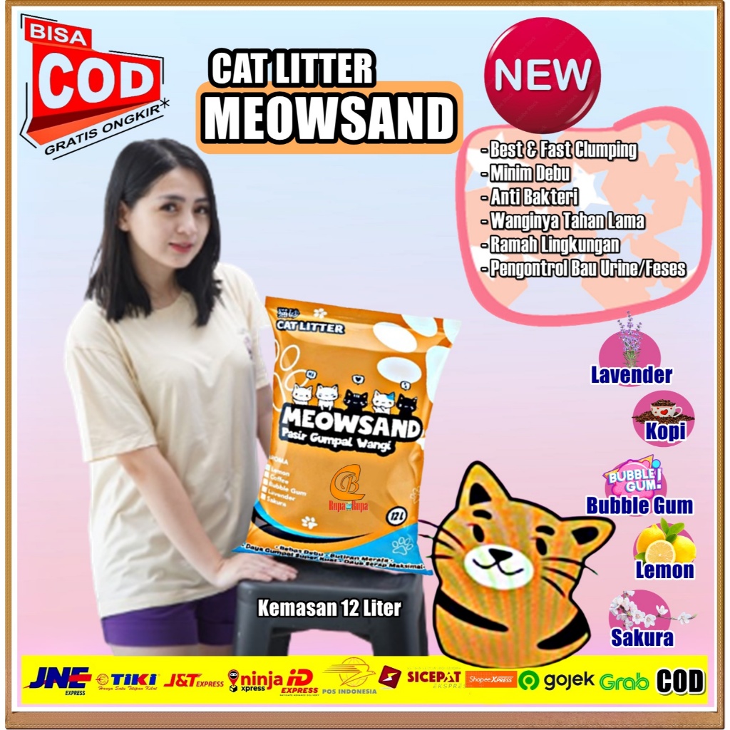 Jual Pasir Kucing Wangi Gumpal Cocok Untuk Semua Jenis Kucing MEOW SAND ...