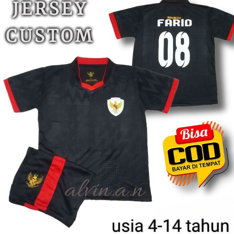 Jual Model Terjamin STELAN TIMNAS ANAK GRATIS SABLON NAMA DAN NOMOR ...