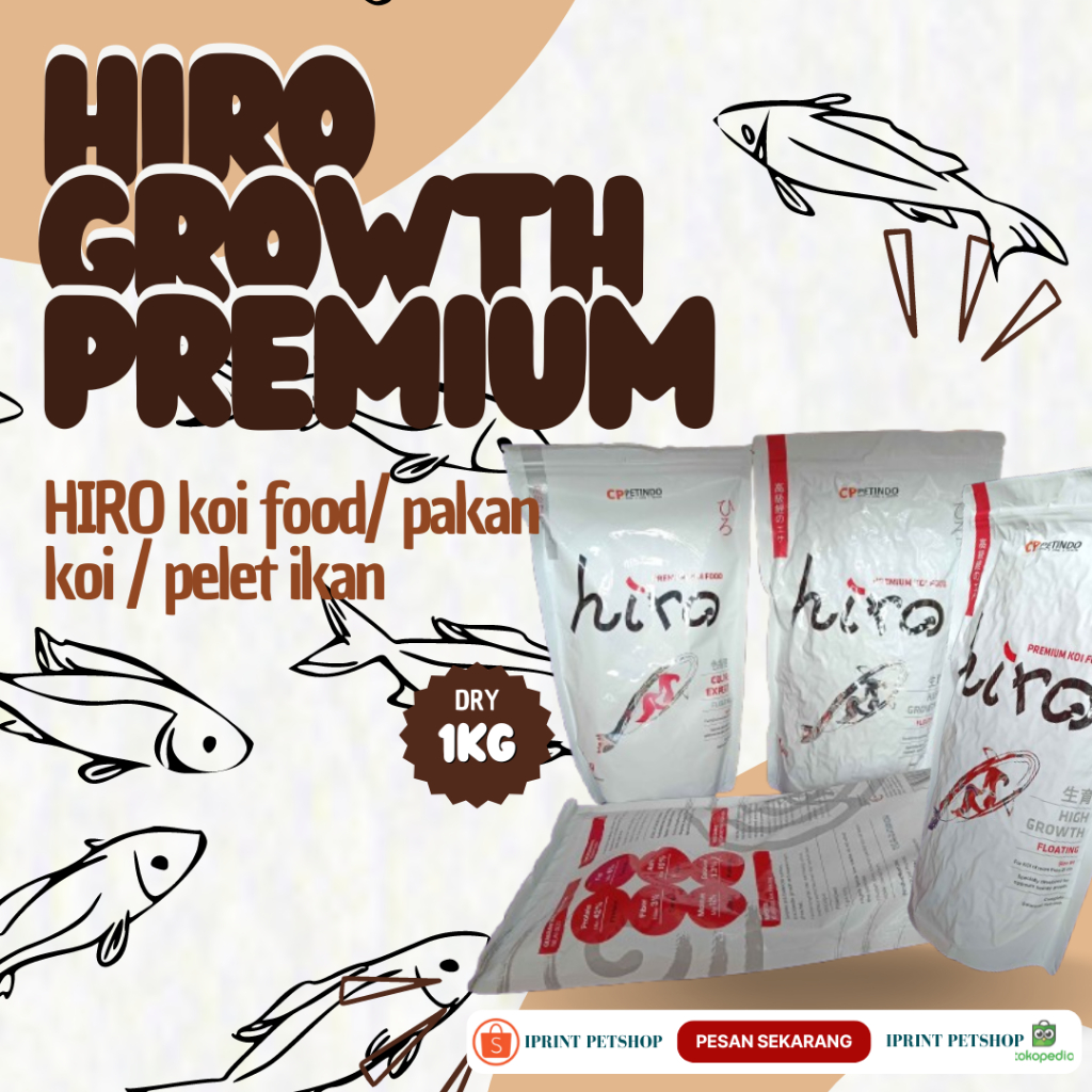 Jual Hiro Growth Premium Koi Fish Food 5mm - 1 Kg | Shopee Indonesia