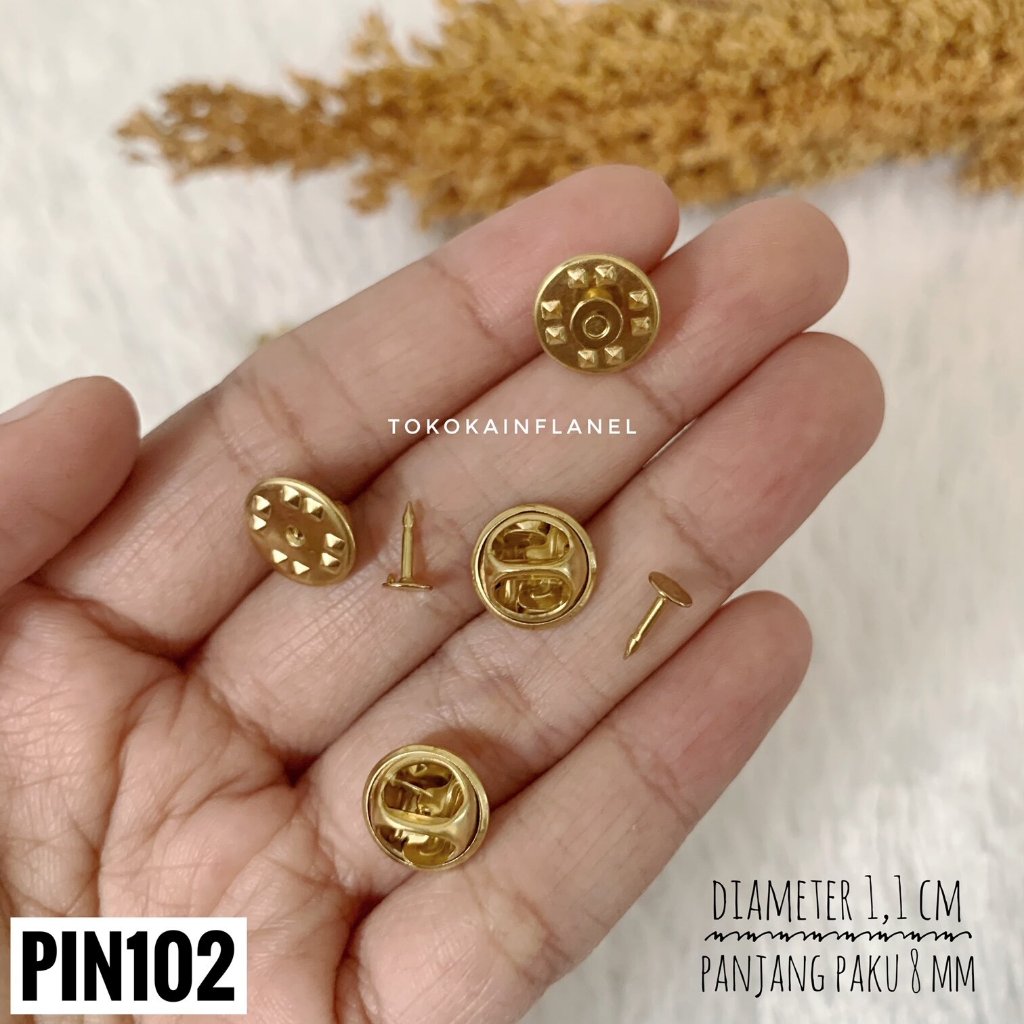 Jual Pin102 Pin / Peniti Tusuk Bisa Untuk Bross D. 11mm Emas Per Butir ...