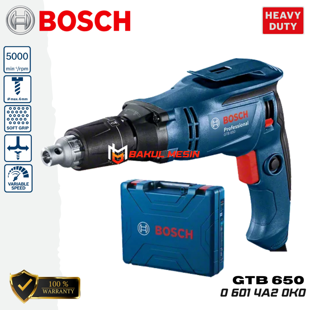 Jual Mesin Obeng Listrik Bosch GTB 650 Professional Drywall Screwdriver ...