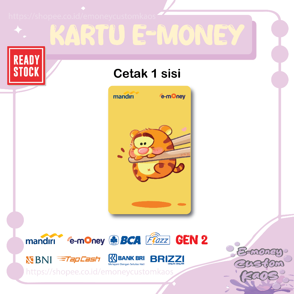Jual KARTU EMONEY ETOL TIGER WINNIE THE POOH ANIME MANDIRI FLAZZ BCA ...