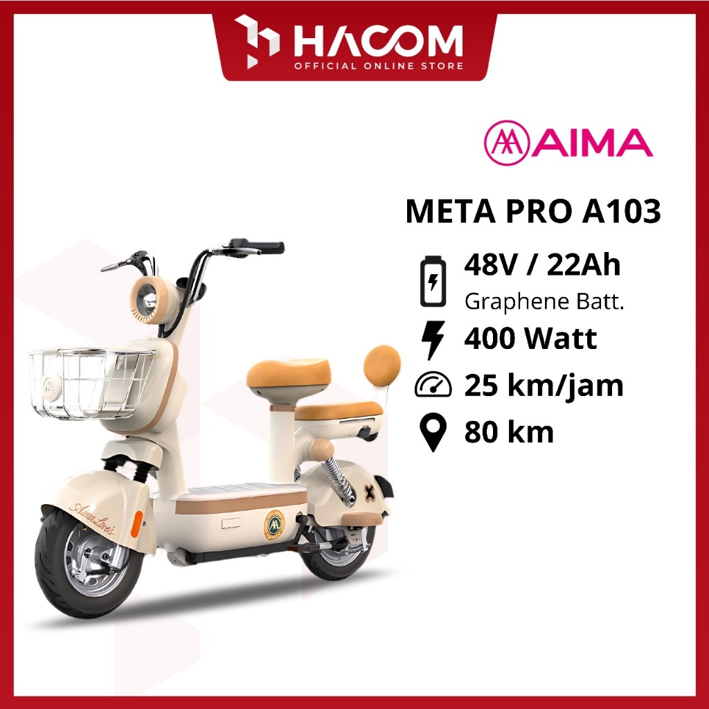 Jual SEPEDA LISTRIK AIMA META PRO A103 48V/22Ah | Shopee Indonesia