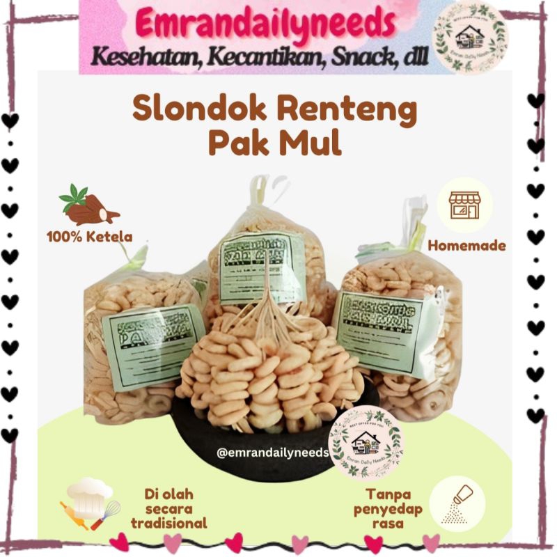 Jual (2 pack) Slondok Renteng Pak Mul Khas Boyong Kaliurang Snack jadul ...