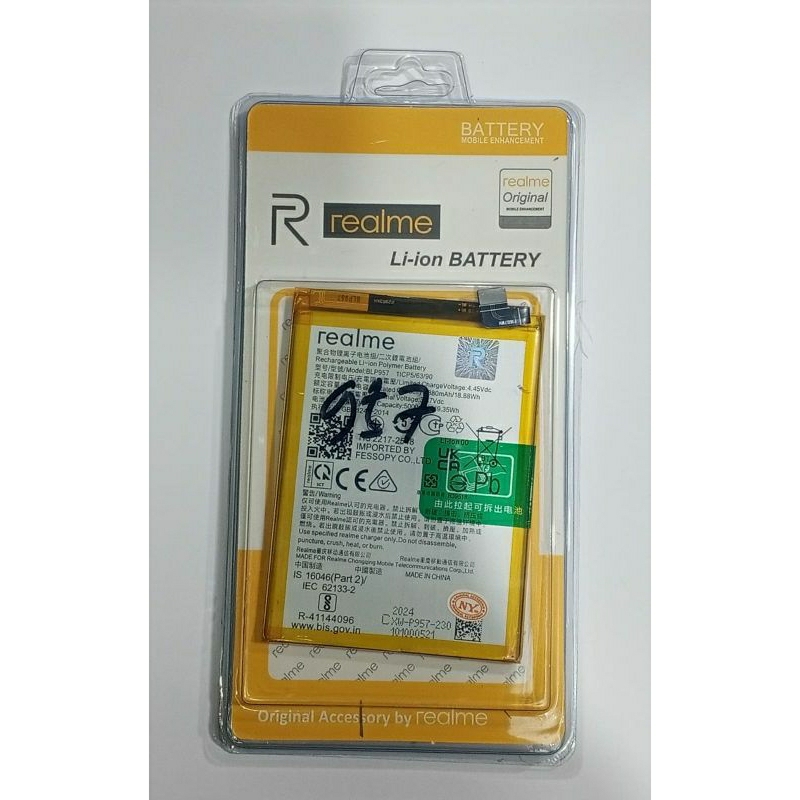 Jual BATERAI BATRE REALME 10 4G BLP957 ORIGINAL OEM | Shopee Indonesia