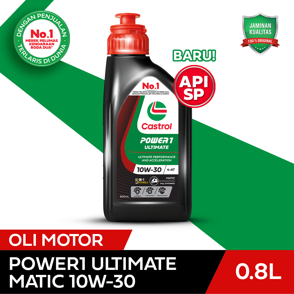 Jual Oli Mesin Motor Castrol POWER1 Ultimate Matic 10W-30 (0.8L) | Shopee Indonesia
