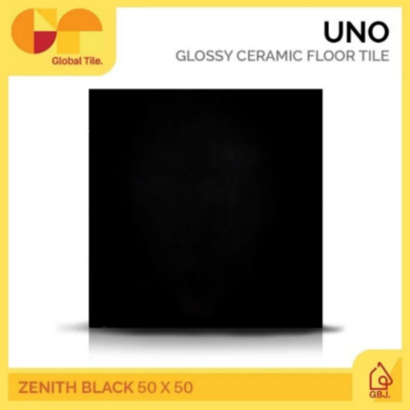 Jual KERAMIK UNO 50 X 50 ZENITH BLACK / KERAMIK LANTAI HITAM POLOS ...