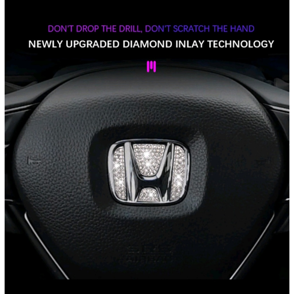 Jual Stiker Emblem Logo Stir Mobil Car Steering Wheel Diamond Sticker ...