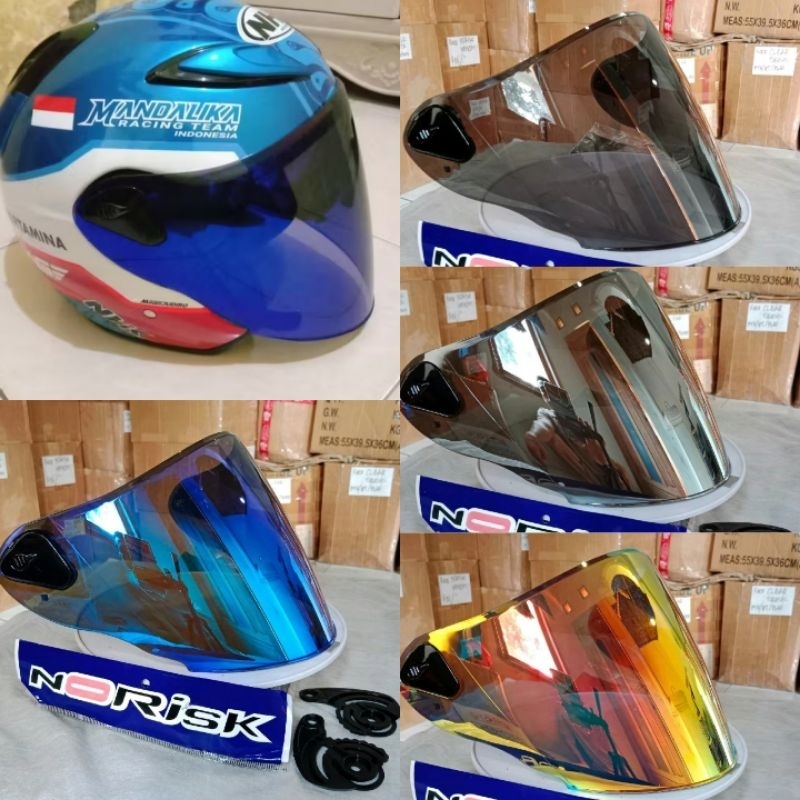Jual VISOR NHK R6 ORIGINAL NORISK | ALL VARIANT | KACA HELM HALF FACE ...