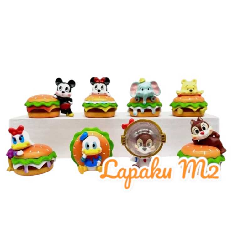Jual Figure Disney And Friends Meat Burger Set 8pcs/pajangan Topper ...