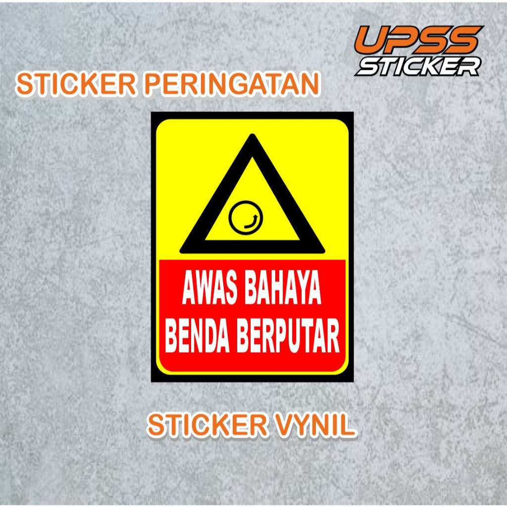 Jual STICKER VINYL PERINGATAN AWAS BAHAYA BENDA BERPUTAR | Shopee Indonesia