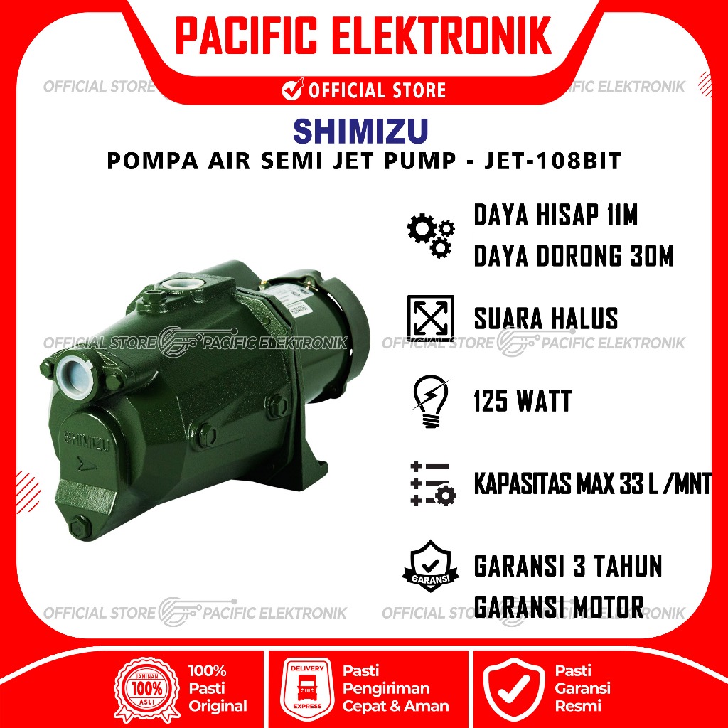 Jual Pompa Air Shimizu Semi Jet Pump JET-108BIT / JET 108BIT | Shopee Indonesia