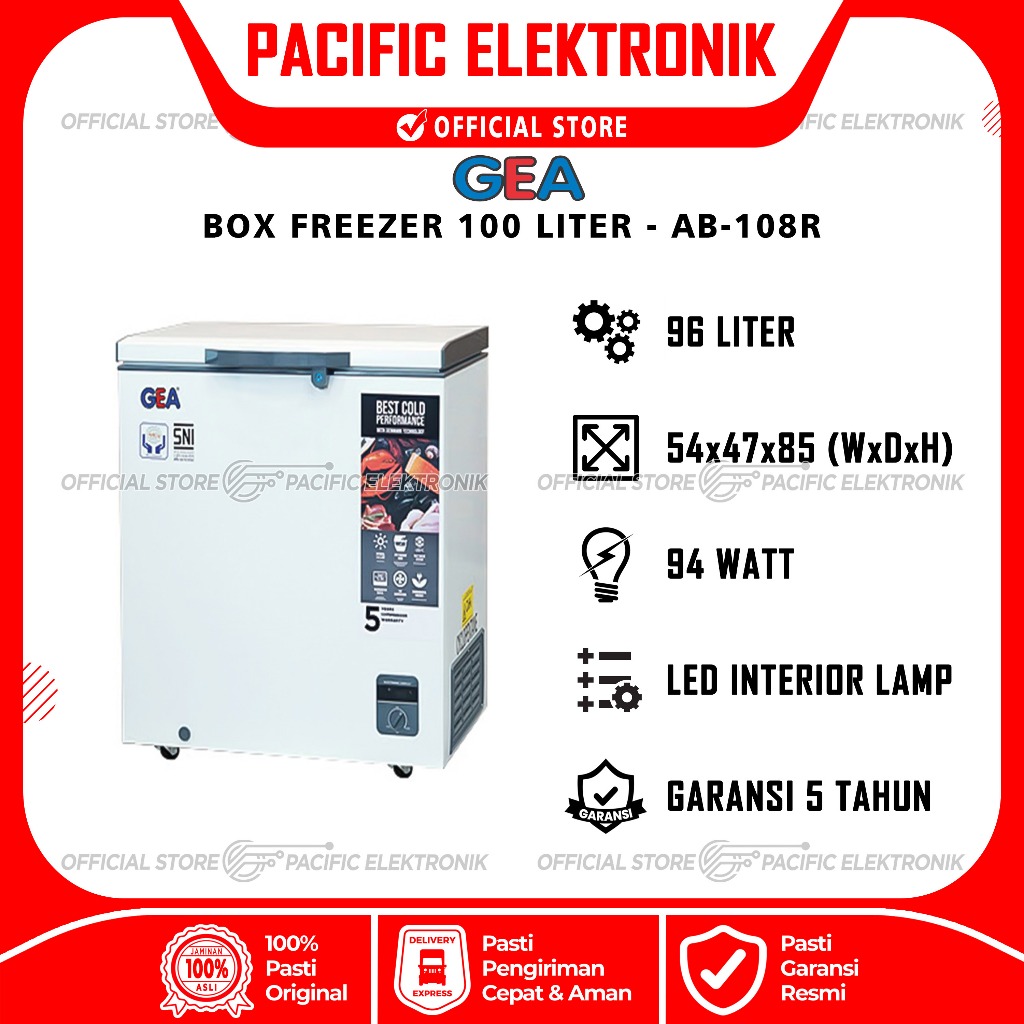 Jual Box Freezer / Chest Freezer GEA 100 Liter AB-108-R / AB108R | Shopee Indonesia