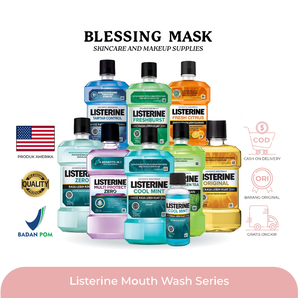 Jual LISTERINE Obat Kumur Antiseptic Mouthwash Antiseptik - 100mL ...
