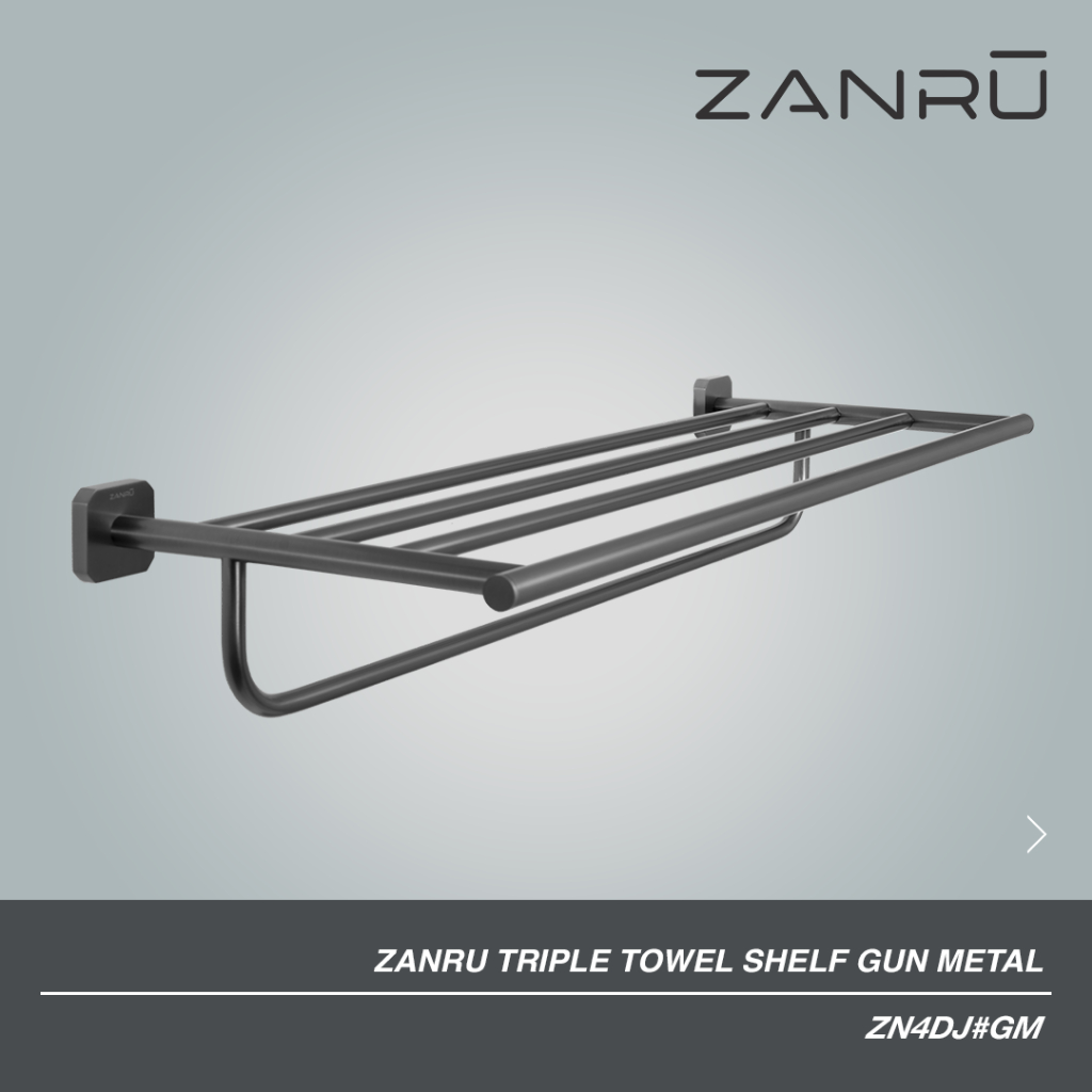 Jual ZANRU Triple Towel Shelf ZN4DJ | Gantungan Handuk - Gantungan Baju ...