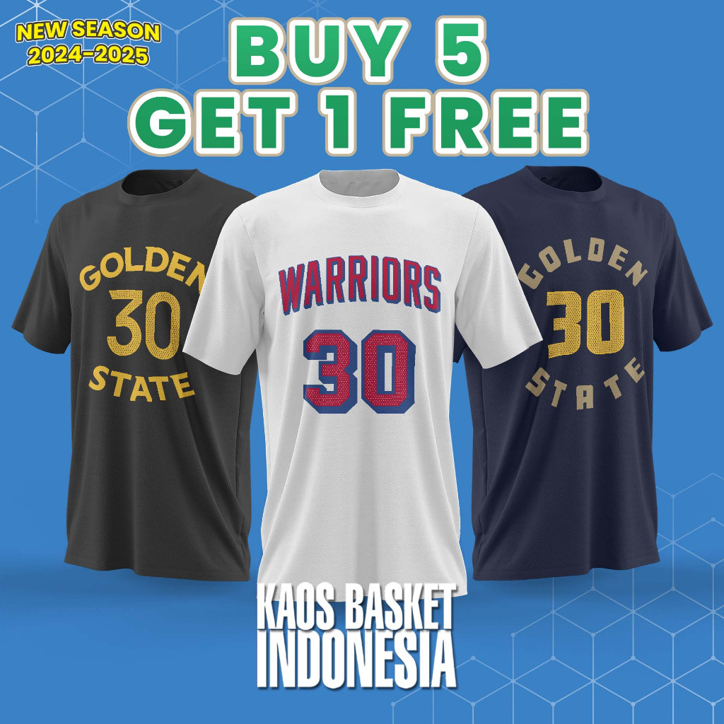Jual Baju Basket Pria Wanita NBA T shirt basket Kaos Golden State ...