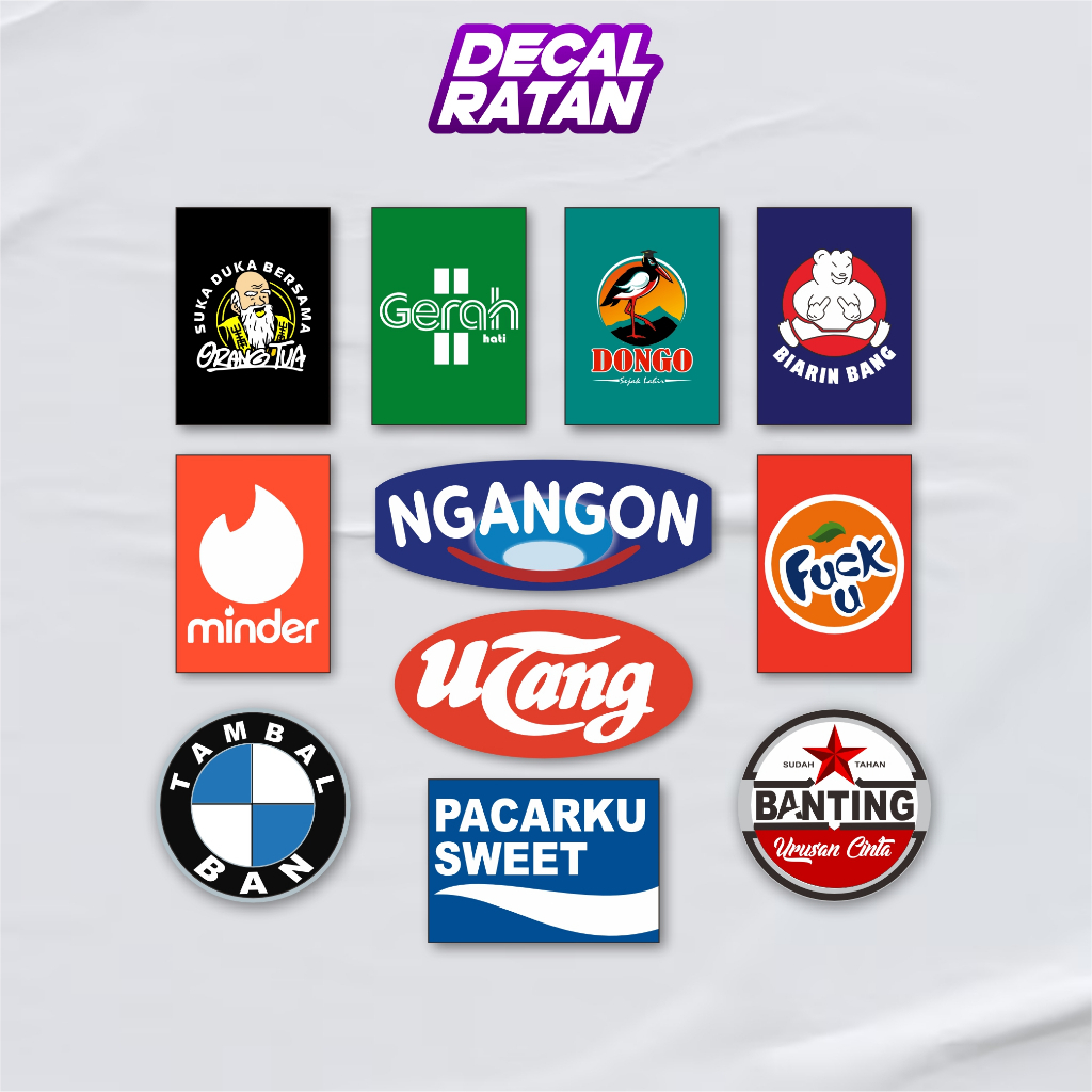 Jual STICKER PACK BRAND PLESETAN KATA LUCU VIRAL HIGH QUALITY | Shopee ...