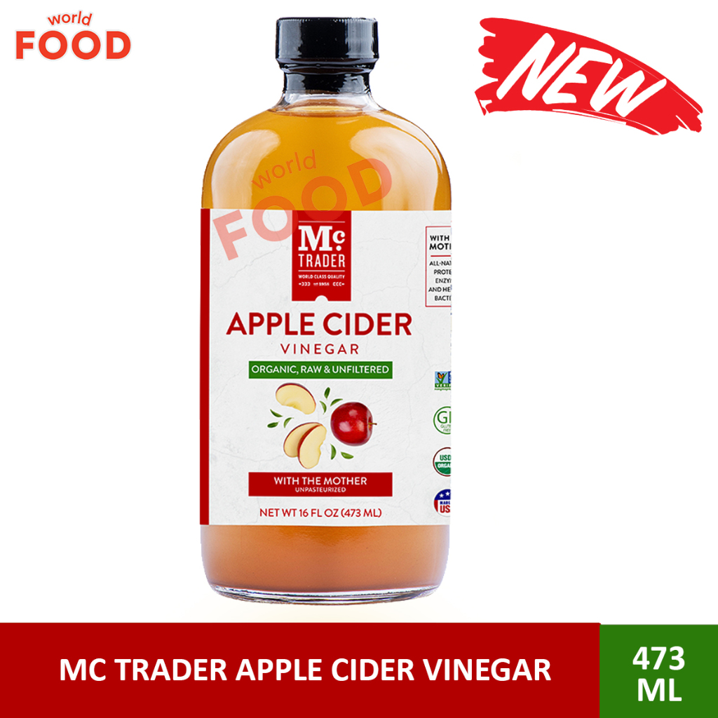 Jual MC TRADER ORGANIC APPLE CIDER VINEGAR 473 ML | Shopee Indonesia