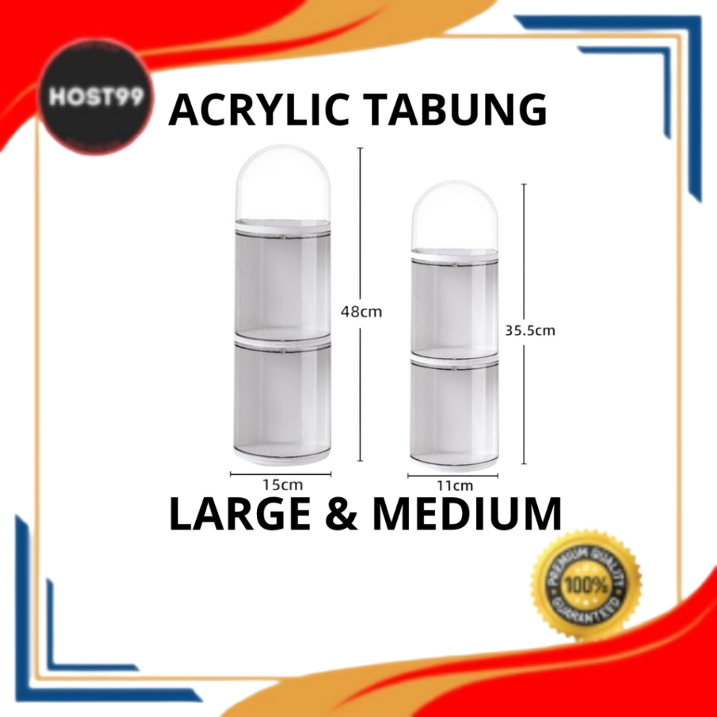 Jual ACRYLIC DISPLAY TUBE HALF AKRILIK SETENGAH TABUNG TEMPEL DINDING ...