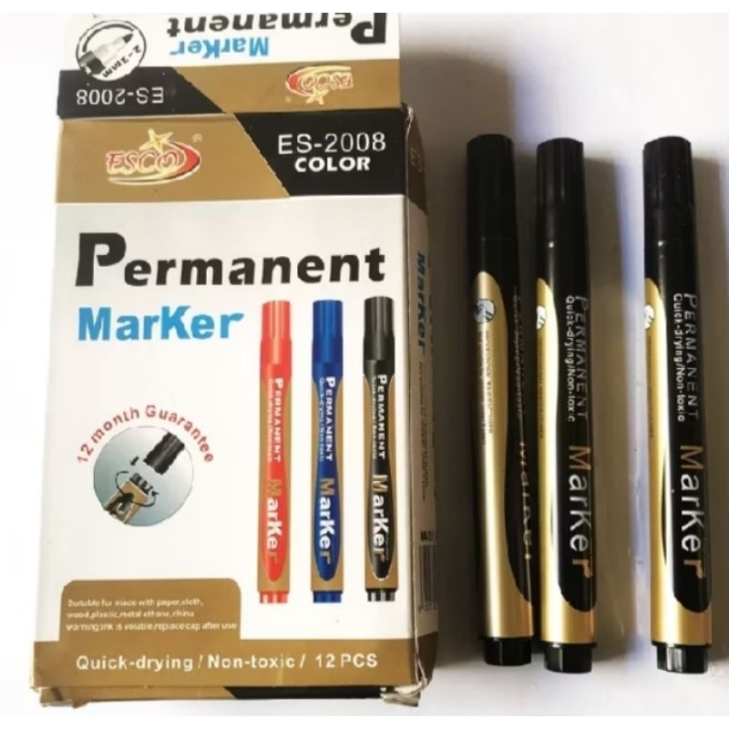 Jual Spidol Permanent Ukuran Besar Harga Untuk 1 bok isi 12 buah ...