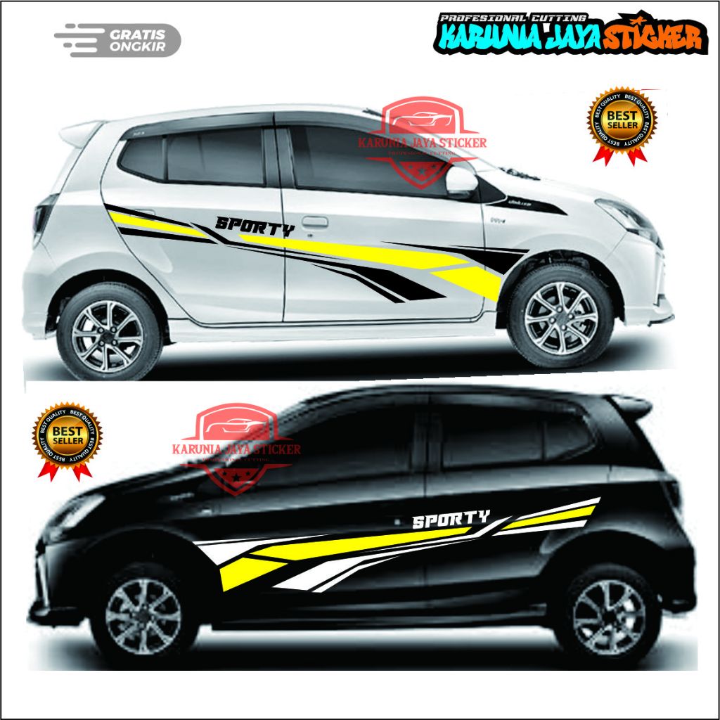 Jual Stiker Mobil Daihatsu Ayla Terbaru Striping List Mobil Ayla ...